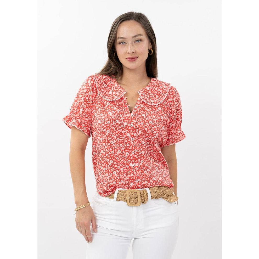 Ivy Jane "The Ditsy Poet" Red Floral Top - Style 641502 | Bella Gifts ...